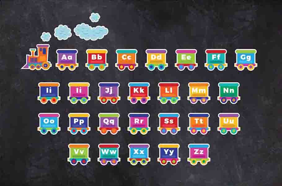 Alphabet Train Early Learning Classroom Cutouts for Decorating Bulletin ...