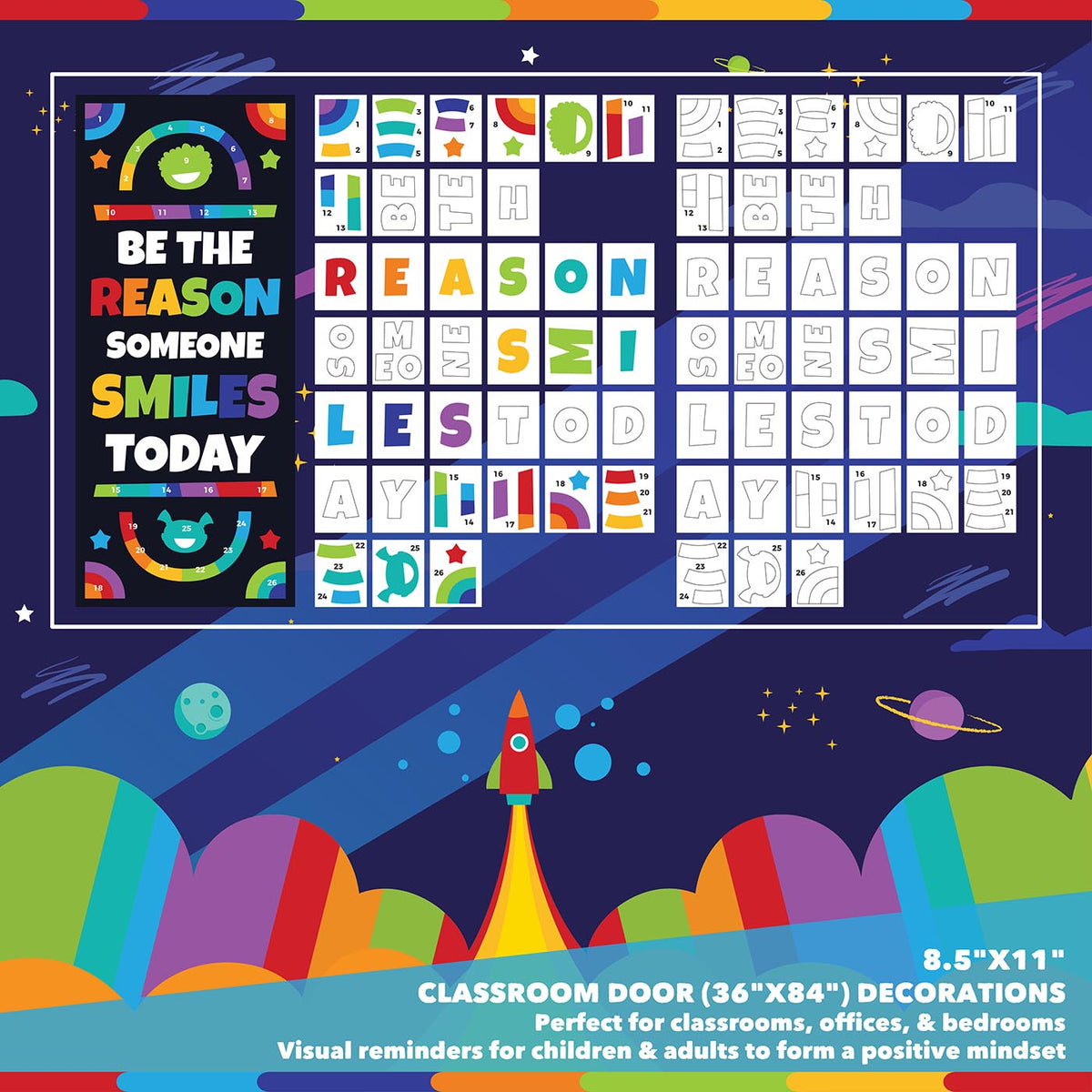 Classroom Door Decoration Kit - Be the Reason Someone Smiles Today ...