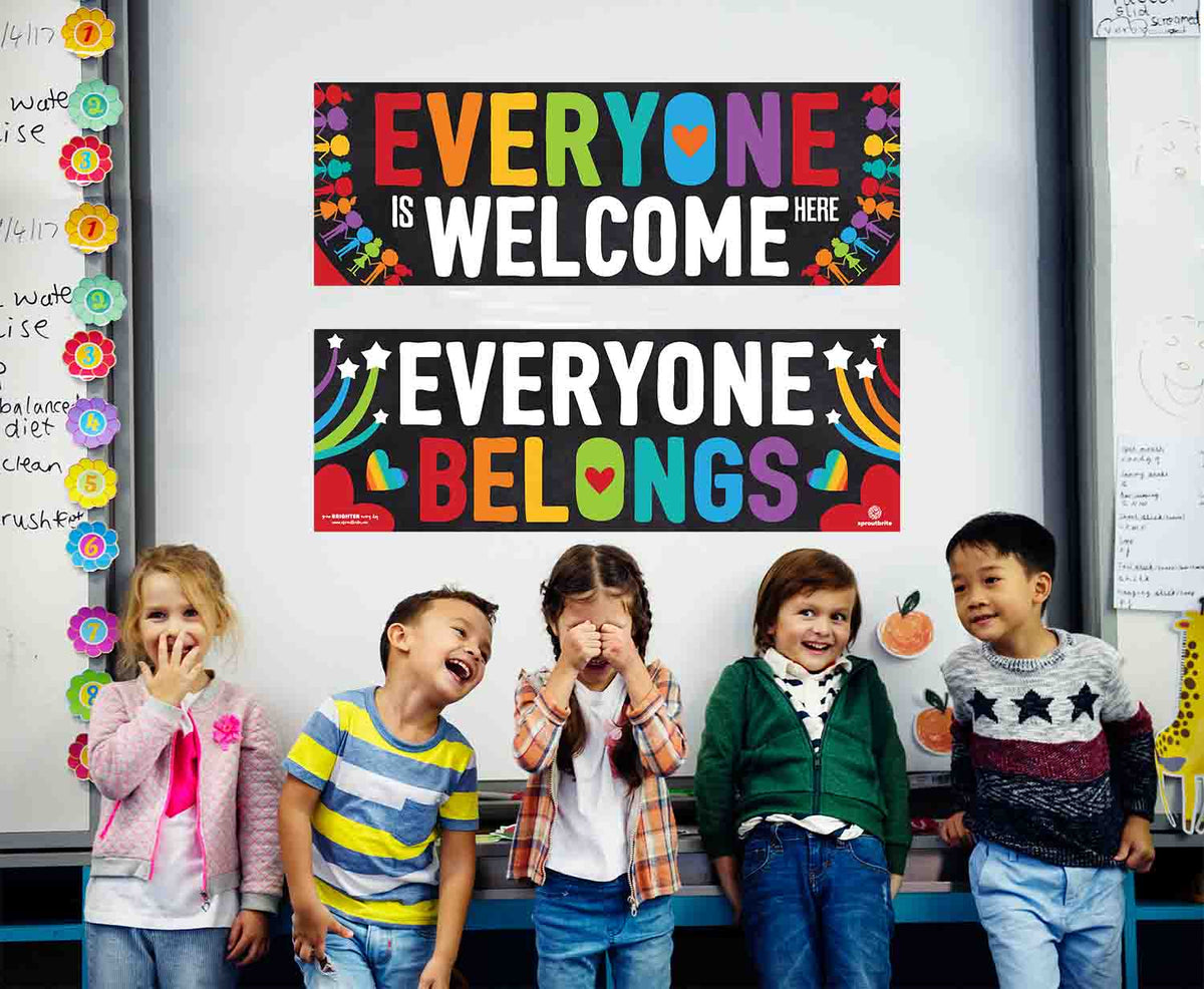 Everyone is Welcome Classroom Banner | Sproutbrite