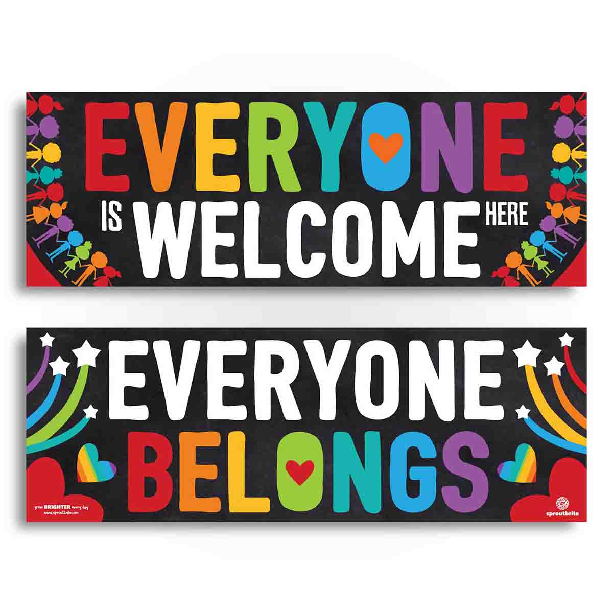Everyone is Welcome Classroom Banner | Sproutbrite