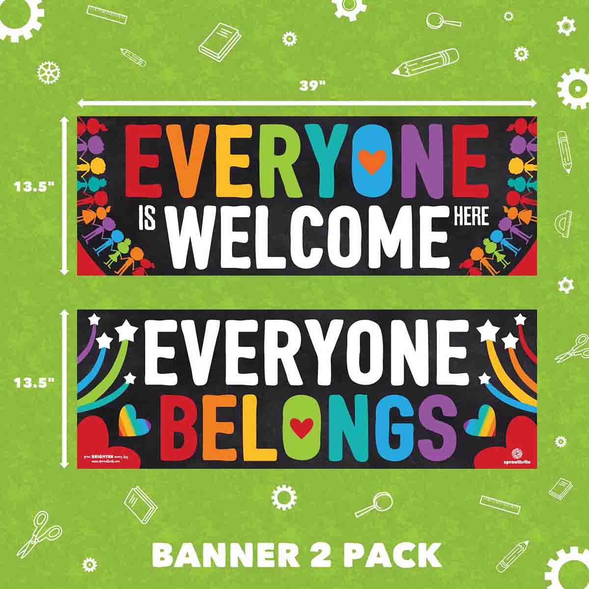 Everyone is Welcome Classroom Banner | Sproutbrite
