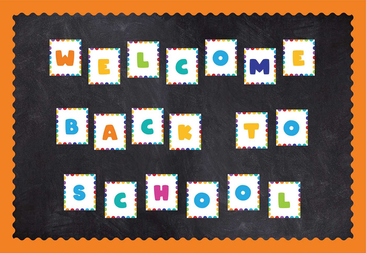 Colorful Rectangular Bulletin Board Banner Letters - Print Your Own ...