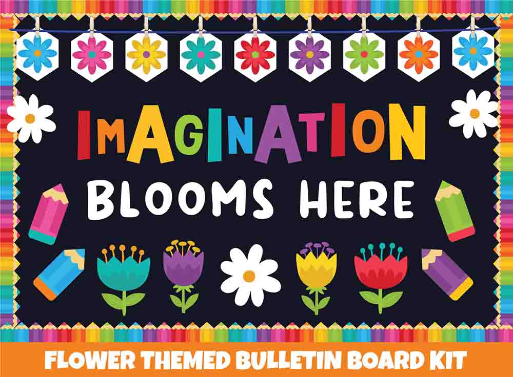 Print Your Own Bulletin Board - Imagination Blooms Here | Sproutbrite
