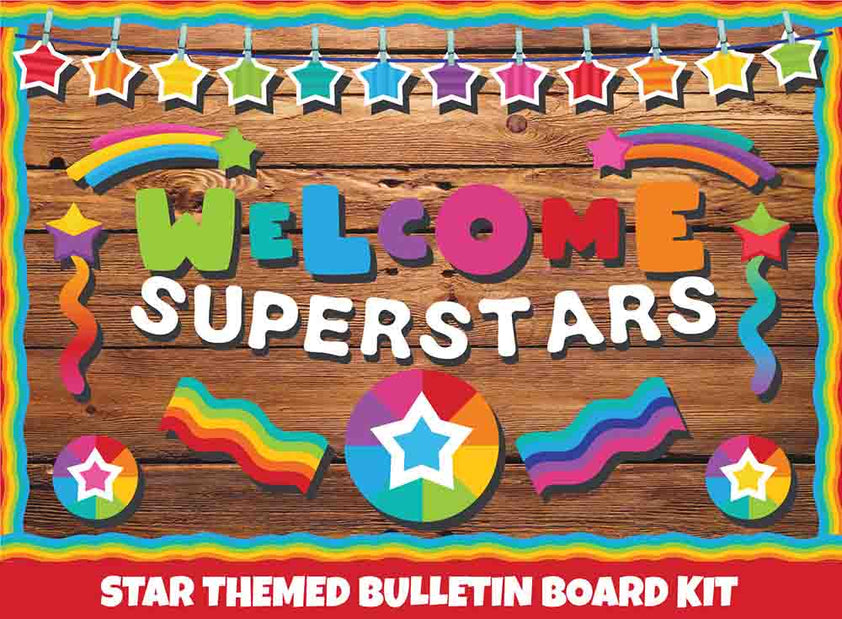 Star Theme Print Your Own Bulletin Board - Welcome Superstars | Sproutbrite